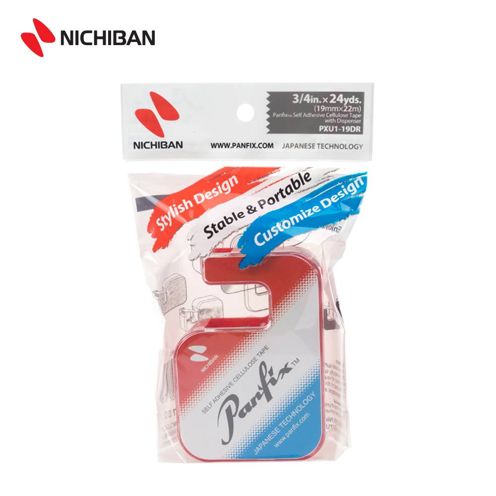 Nichiban Panfix New Tape Dispenser (PXU1-19DR) (RED)