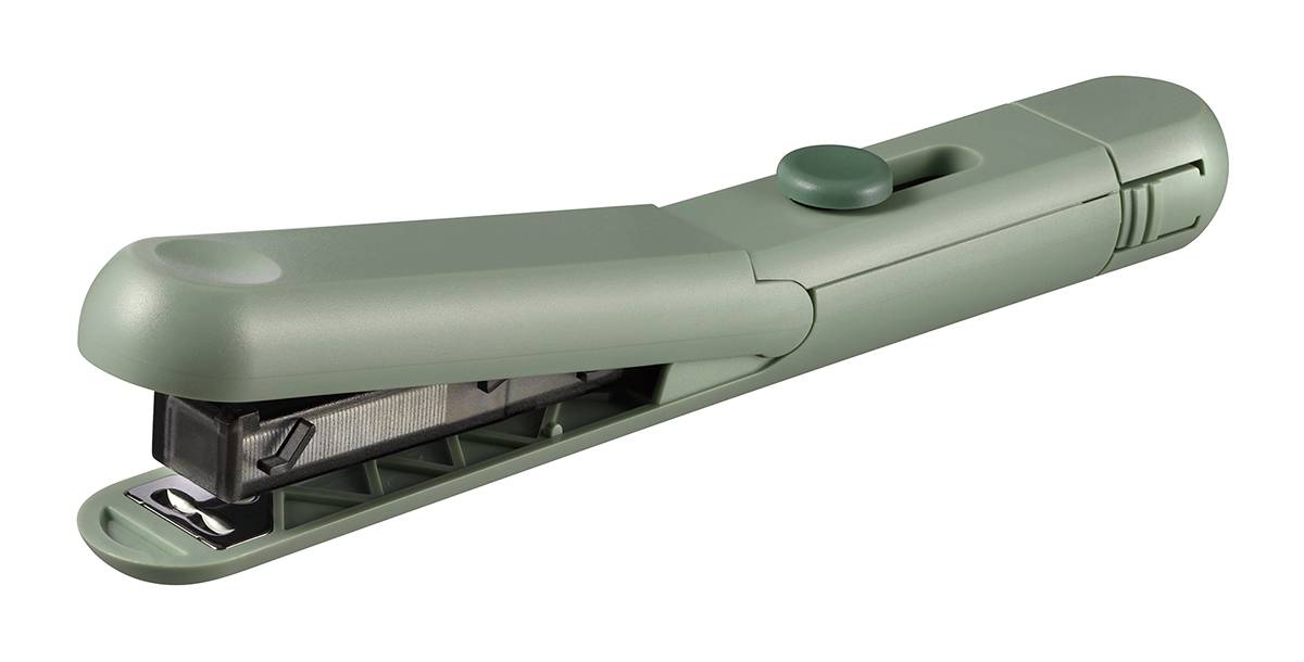 Max Stapler HD-10SK Mobile Stapler in Olive Green - Premium Office Staplers