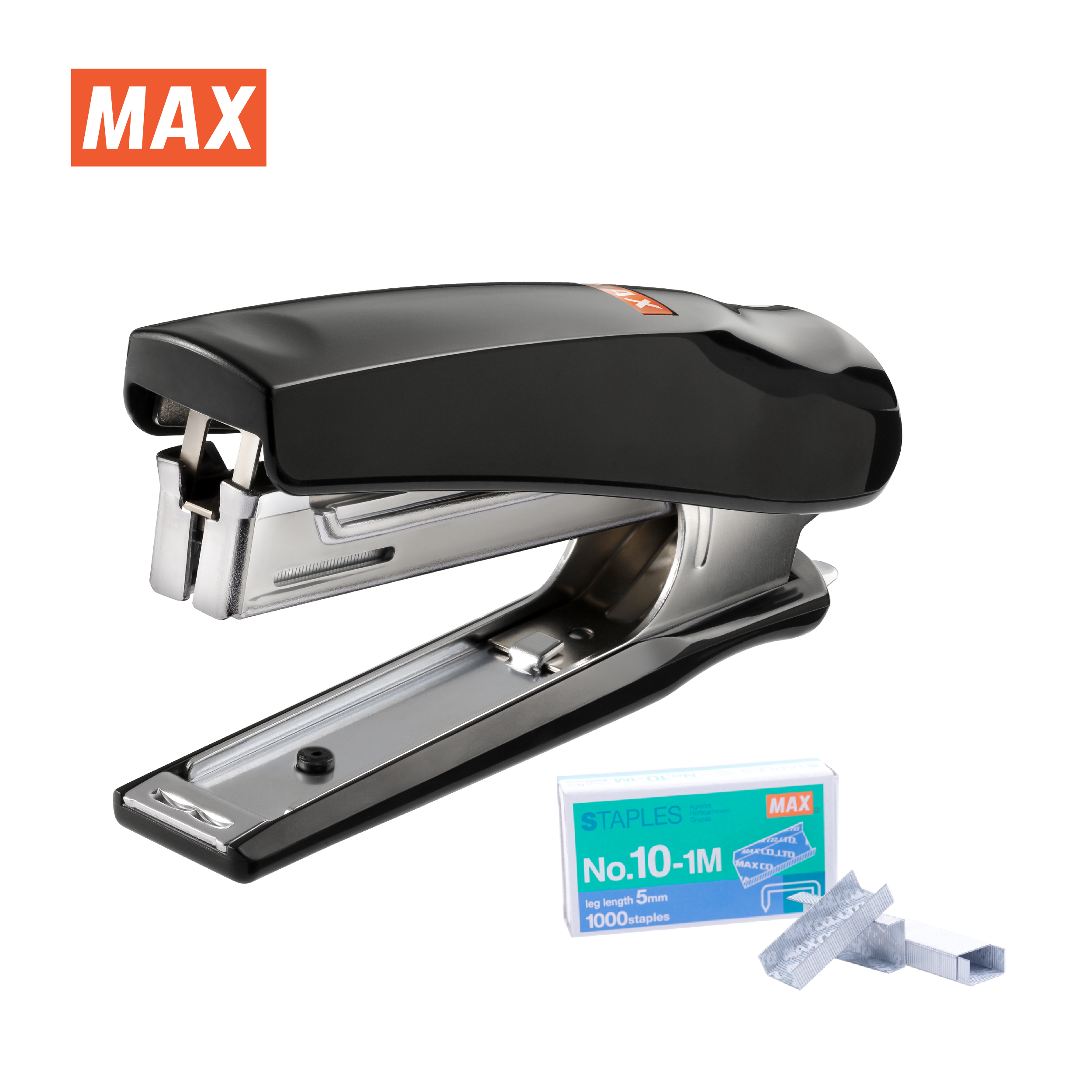 Max Stapler HD-10DK2 - Black Office Stapler for Quality and Efficiency